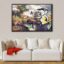 Banksy Colored Rain Canvas Wall Art | Large Graffiti Wall Art